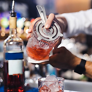 OGGI Hawthorne Strainer, Stainless Steel Strainer for Cocktails, Drink Strainer, Bar Strainer Professional 2 Prong Strainer with Wire Spring