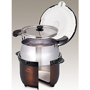 THERMOS KBG-3000 CBW Vacuum Insulated Cooker, Shuttle Chef, 7.1 gal (3.0 L), Clear Brown