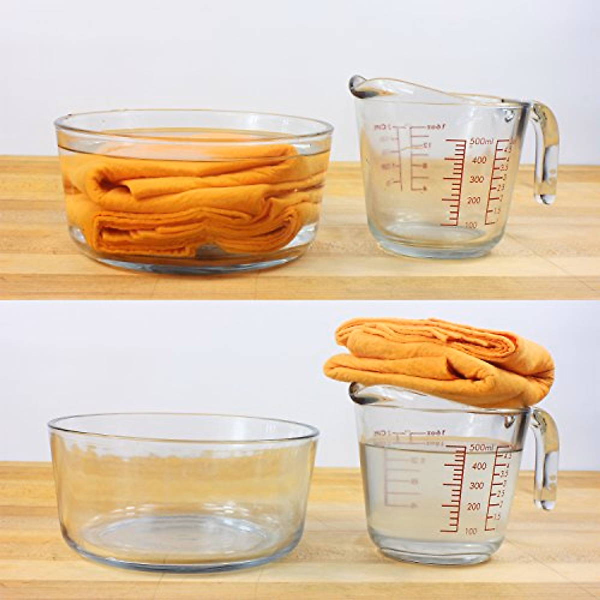 Super Shammy Cloth. The Newest Original German Shammy - Commercial Grade Drying Chamois. 7 Orange Large