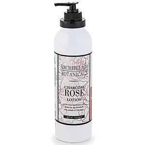 Archipelago Botanicals Charcoal Rose Lotion, Hydrating Lotion for Soft and Healthy Skin, Scented Body Lotion Free from Parabens, Phthalates and GMOs (18 oz)