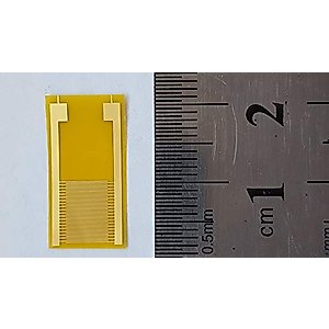 15 Pieces/Pack 100μm Flexible Polyimide (PI) Interdigitated Gold Electrodes IDE Medical Sensor Gas Sensor Interdigital Capacitor Arrays Chip Wearable Device (10mm-20mm)