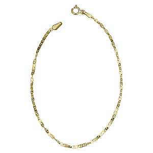 Kooljewelry 10k Yellow Gold Flat Twisted Love Link Bracelet (1.8 mm, 7.5 inch)