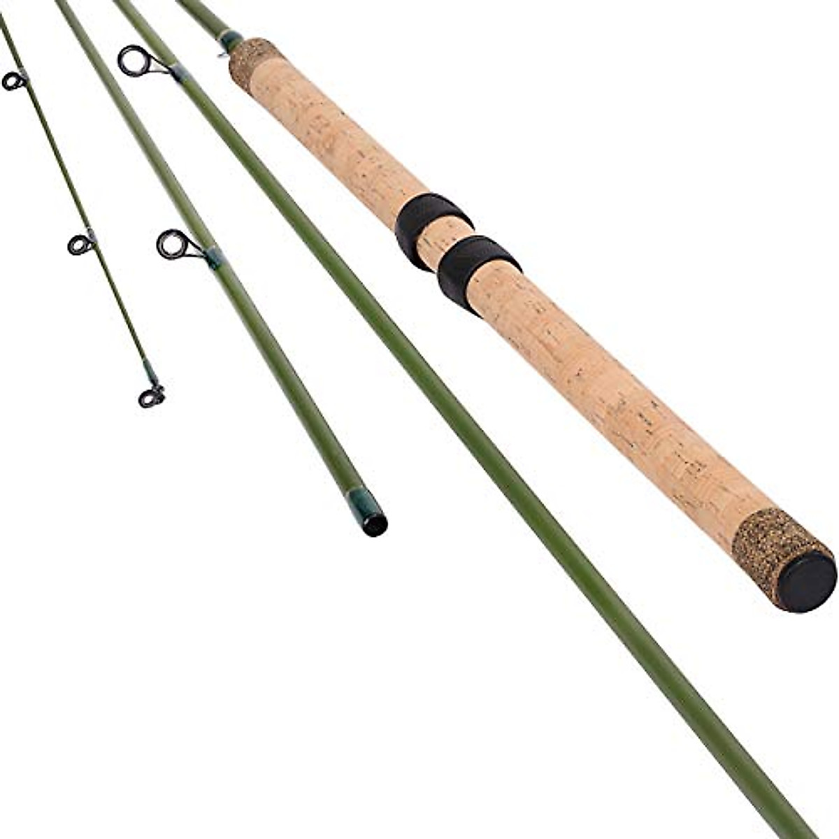 13' CENTERPIN Center PIN Float Fishing Rod 6-10lbs Wooden Cork Handle 4 Pieces Carbon Fiber Blanks Lure Wt 1/8-1/2oz