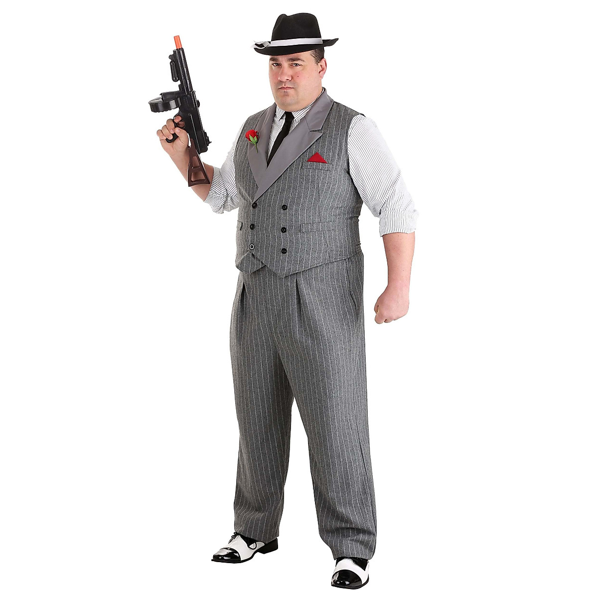 Men's Plus Size Ruthless Gangster Costume 3X