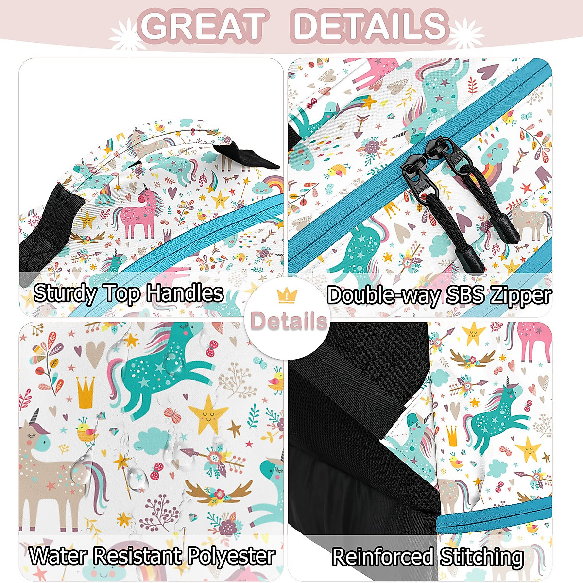 BASICPOWER Kids Backpack for Teen Girls Boys, Lightweight Water Resistant Pattern Backpacks for Preschool Kindergarten