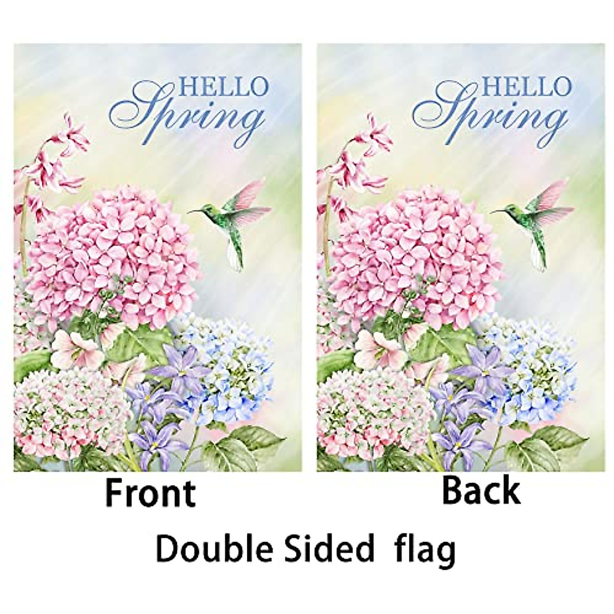 Flagmax Hello Spring Flag,Spring Garden Flag Welcome Seasonal House and Bird Summer House Flags 28x40 Inch Summer Garden Flag Outdoor Decor for Homes,Gardens,Patio or Lawn