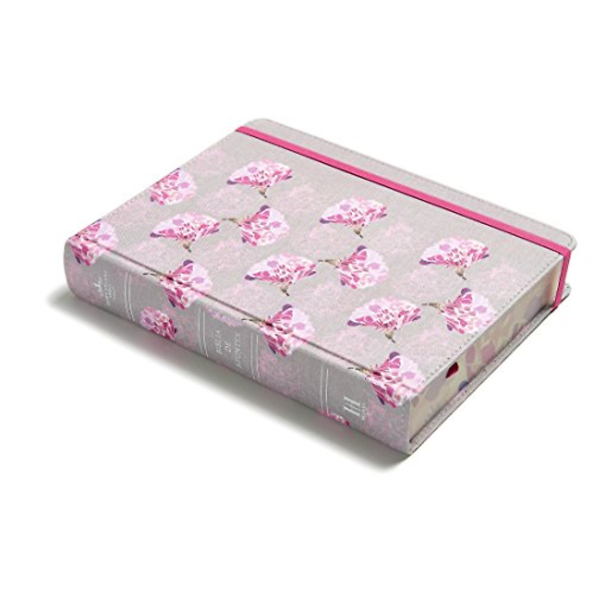 Biblia Reina Valera 1960 de apuntes gris y floreado , tela impresa | RVR 1960 NoteTaking Bible, Grey and Pink, Cloth over Board (Spanish Edition)