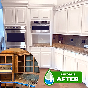 Aqua Coat Water Based White Cabinet Wood Grain Filler Gel, Fast Drying, Low Odor White Wood Filler, Premium Cabinet Grain Filler for Upgrades, Repairs & Restorations. (Pint)