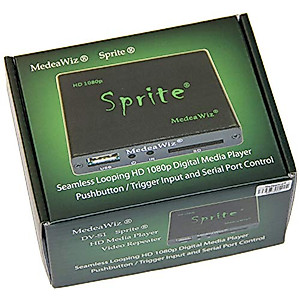 MedeaWiz® DV-S1 Sprite® Looping HD Media Player – Seamless Audio Video Auto Repeater 1080p 60Hz HDMI, NTSC and PAL Outputs – Trigger Input and Serial Control