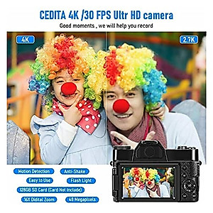 DYOSEN Digital Camera 48mp 4K Vlog Digital Camera, Suitable for, 30fps, Wi Fi, 16xzoom, Camera, Recording, Digital Camera Photography