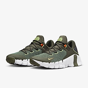 Nike Free Metcon 4"Cargo Khaki/Safety Orange/White/Sequoia Unisex Training Shoe Size 9