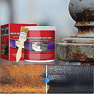 DyKay 100ML Water-Based Metal Rust Remover,Multi-Functional Car Metallic Paint,Rust Preventive Coating,Anti-Rust Chassis Universal Rust Converter with Brush