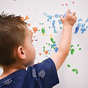 READY 2 LEARN Doodle Dabbers Dot Markers - Set of 6 Washable Colors - Non Toxic - Unique Toddler Grip - Markers for Kids