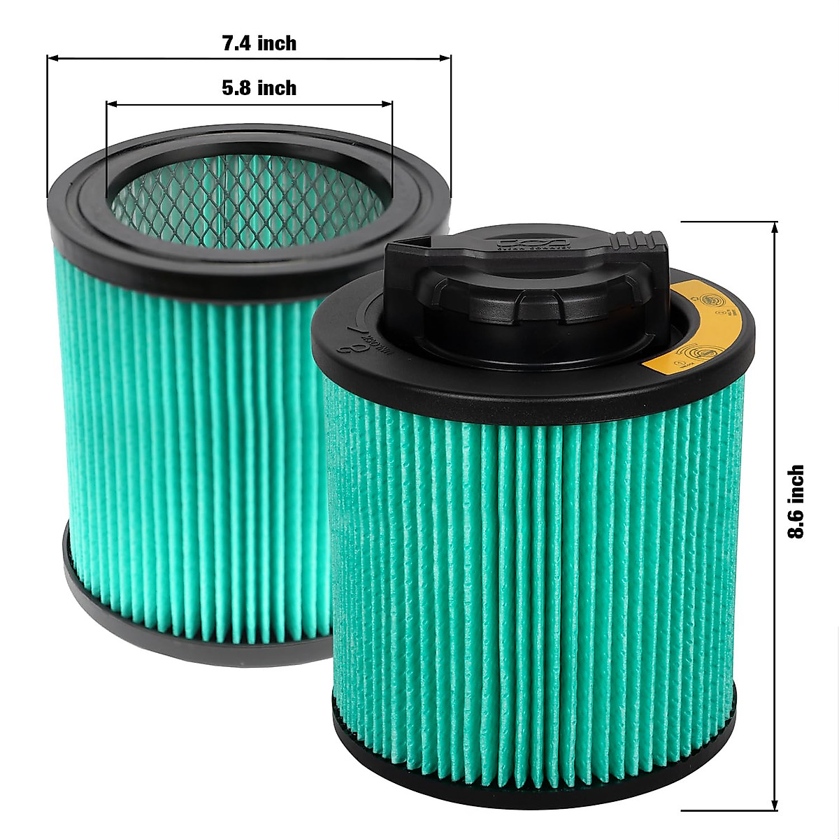 DeWalt DXVC6914 HEPA Cartridge Filter,Fit for 6-16 Gallon Wet/Dry Vacs,Compatible with DXV06P DXV09P DXV10P DXV10S DXV12P DXV14P DXV16P DXV16PA DXV16S,Other Recommend DXV09PA DXV10PL DXV10SA DXV10SB