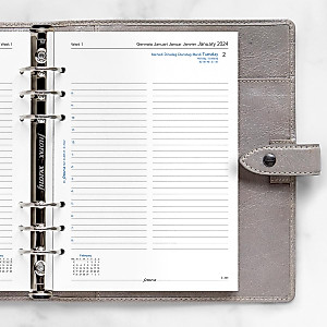 Filofax A5 day per page 5 language appointments diary - 2024, White