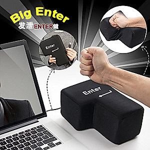 iYBWZH Big Enter Key USB Pillow Anti-Stress Relief Super Size Enter Key Unbreakable Pillow