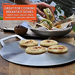 IMUSA USA Aluminum Round Budare, Single, Silver