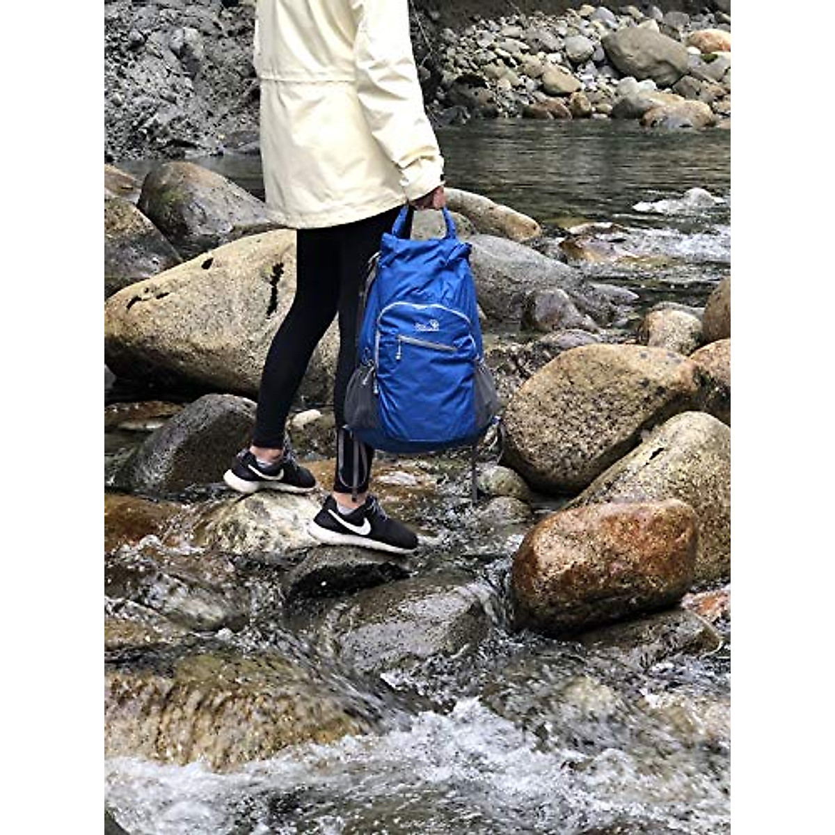 Outlander 100% Waterproof Hiking Backpack Lightweight Packable Travel Daypack(Orange) 25L