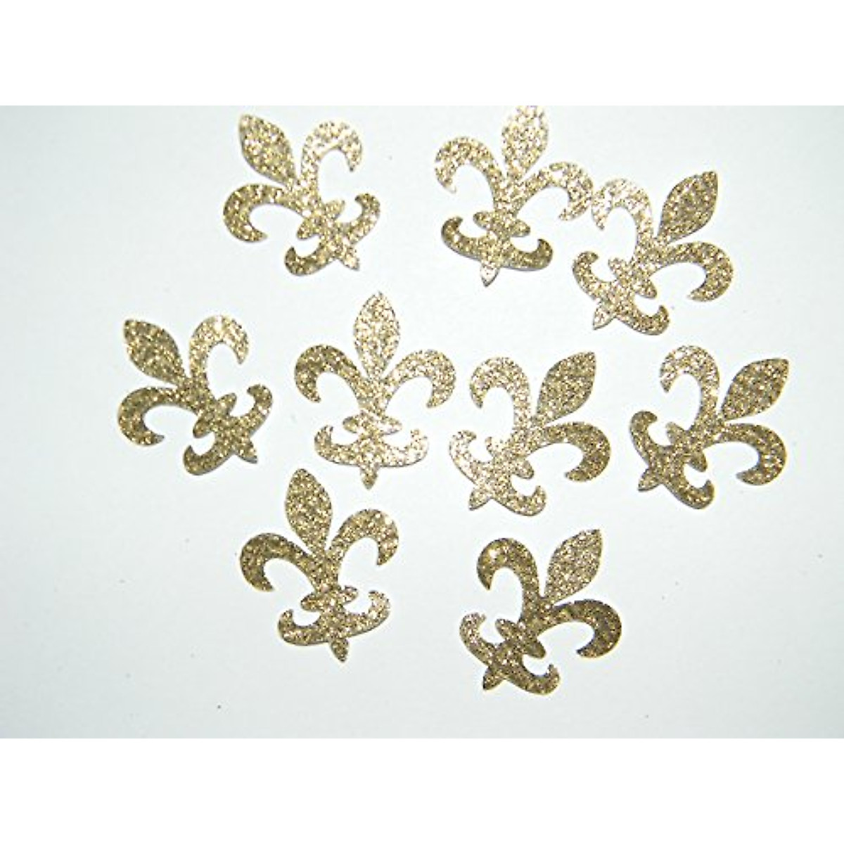 100 gold glitter fleur de lis die cuts confetti party decorations
