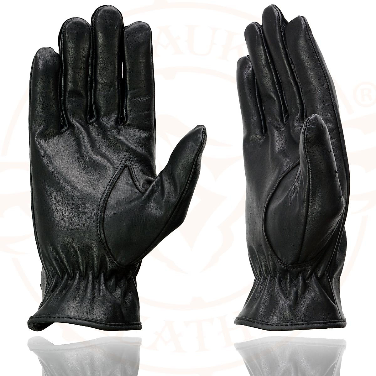 Milwaukee Leather SH247 Men's Black Leather Unlined Classic Style Driving Gloves - Medium
