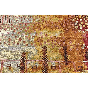 Unique Loom Outdoor Modern Collection Area Rug - Pine (5' 3" x 8' Rectangle, Multi/ Brown)