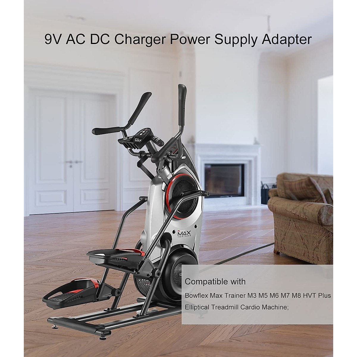 9V Adapter Power Cord for Bowflex Max Trainer M5 M3 M6 M7 M8 HVT Exercise Elliptical, Octane Fitness xR3 xR3c xR4 xR4c xR4ci xR6 xR6e xR6ce Q35 Q35e Q35c Q35ce Q37 Machine AC DC Charger Power Supply