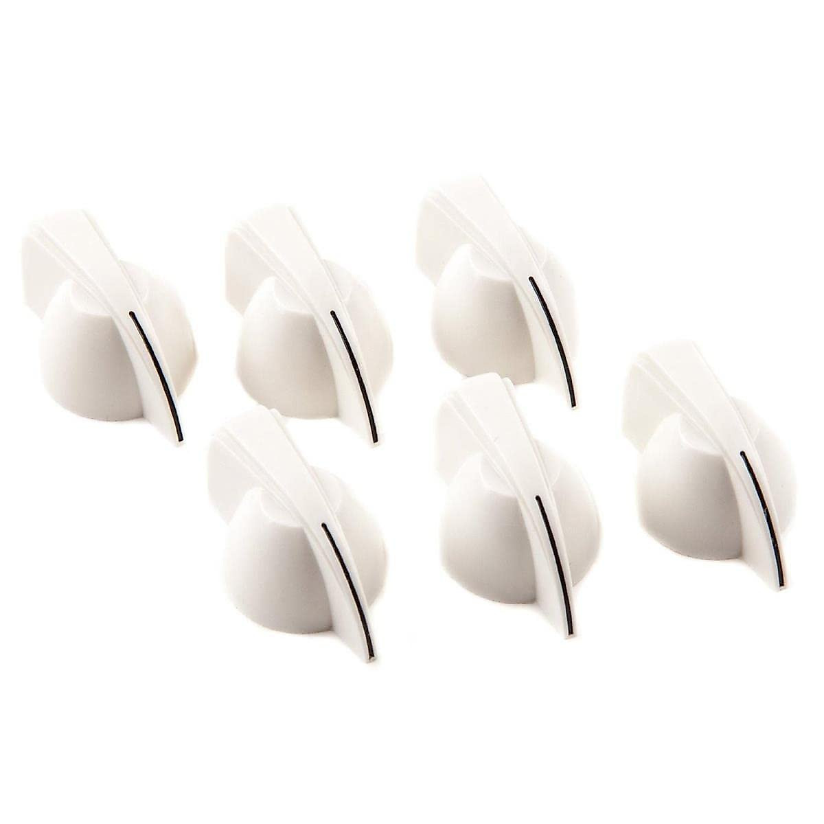 Fender Chicken Head Amp Knobs, White, 6-Pack