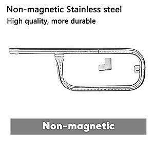 Uniflasy 60040 17 Inch Grill Burner Tube for Weber Q100 Q120 Q1000 Q1200 304 Stainless Steel Baby Q 386001 386002 516002, 516001, 50060001, 51060001 Gas Grills, Replacement Part Weber 69957/45657