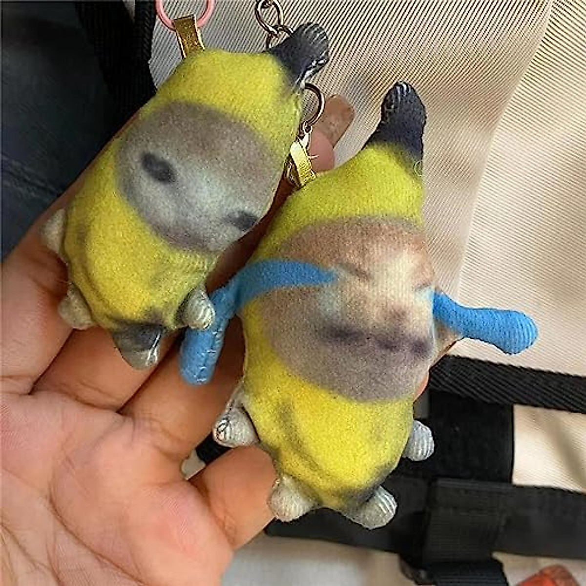 WeightedPlush Cute Banana Cat Plush with Sound, Funny Happy Cat Stuffed Animals Toy, Soft Birthday & Christmas Gifts for Kids