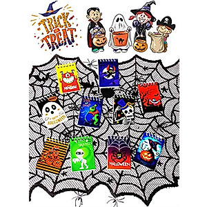 60PCS Halloween Notepads Party Favors for Kids - Spiral Notebooks Hallowmas Trick or Treat Goodie Bag Stuffers Filler Gifts Supplies Decorations, 10 Styles