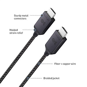 [Ultra High Speed HDMI Certified] Cable Matters Unidirectional Active 8K @60Hz Fiber Optic HDMI Cable 49.2 ft / 15m - Supporting 8K@60Hz 4K@120Hz HDR - Compatible with Xbox Series X, PS5, Apple TV, PC