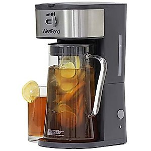 West Bend IT500 Fresh Flavorful Iced Tea and Coffee Maker Removable Filter with Infusion Tube, 2.75-Quart, Black