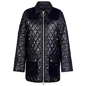 Barbour Women's Premium Carlton Quilted Jacket, Black/Classic (US, Numeric, 14, Regular, Regular)