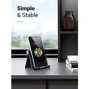 UGREEN Portable Cell Phone Stand Black Bundle with White Cell Phone Stand Compatible with iPhone 14 Pro 14 Plus13 Pro Max 12 11 SE XS, Galaxy S22 S21