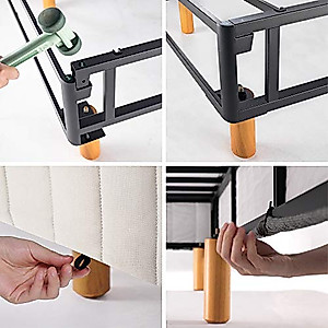 ZINUS GOOD DESIGN Award Winner Justina Metal Mattress Foundation / 16 Inch Platform Bed / No Box Spring Needed, California King