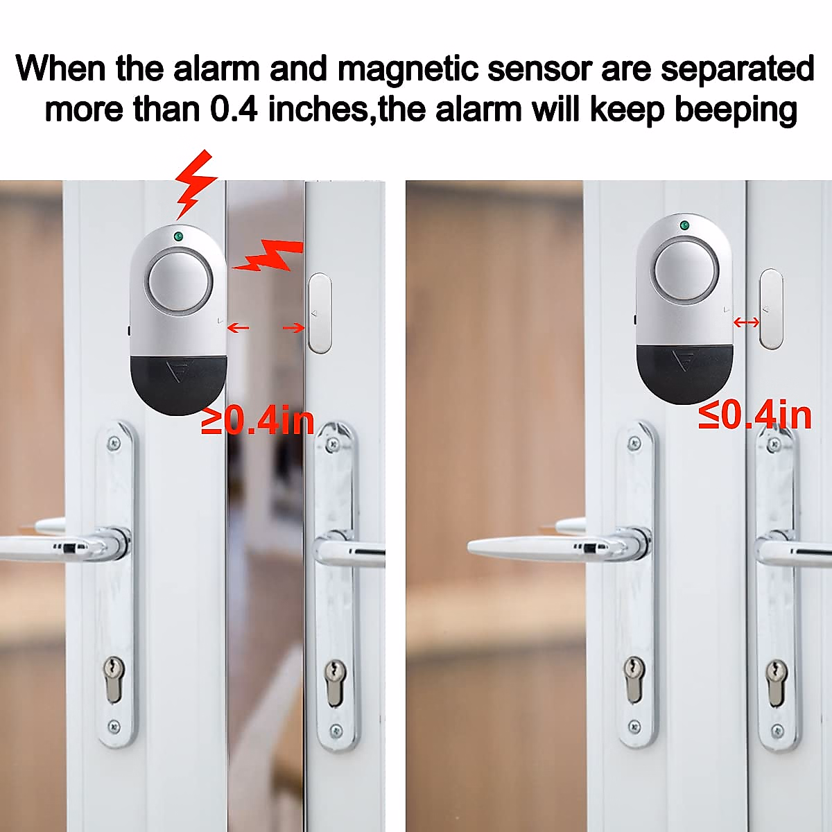 Window Alarm Sensors, Door Alarms for Home Security,120 DB Pool Door Alarm for Kids Safety (8 Pack)