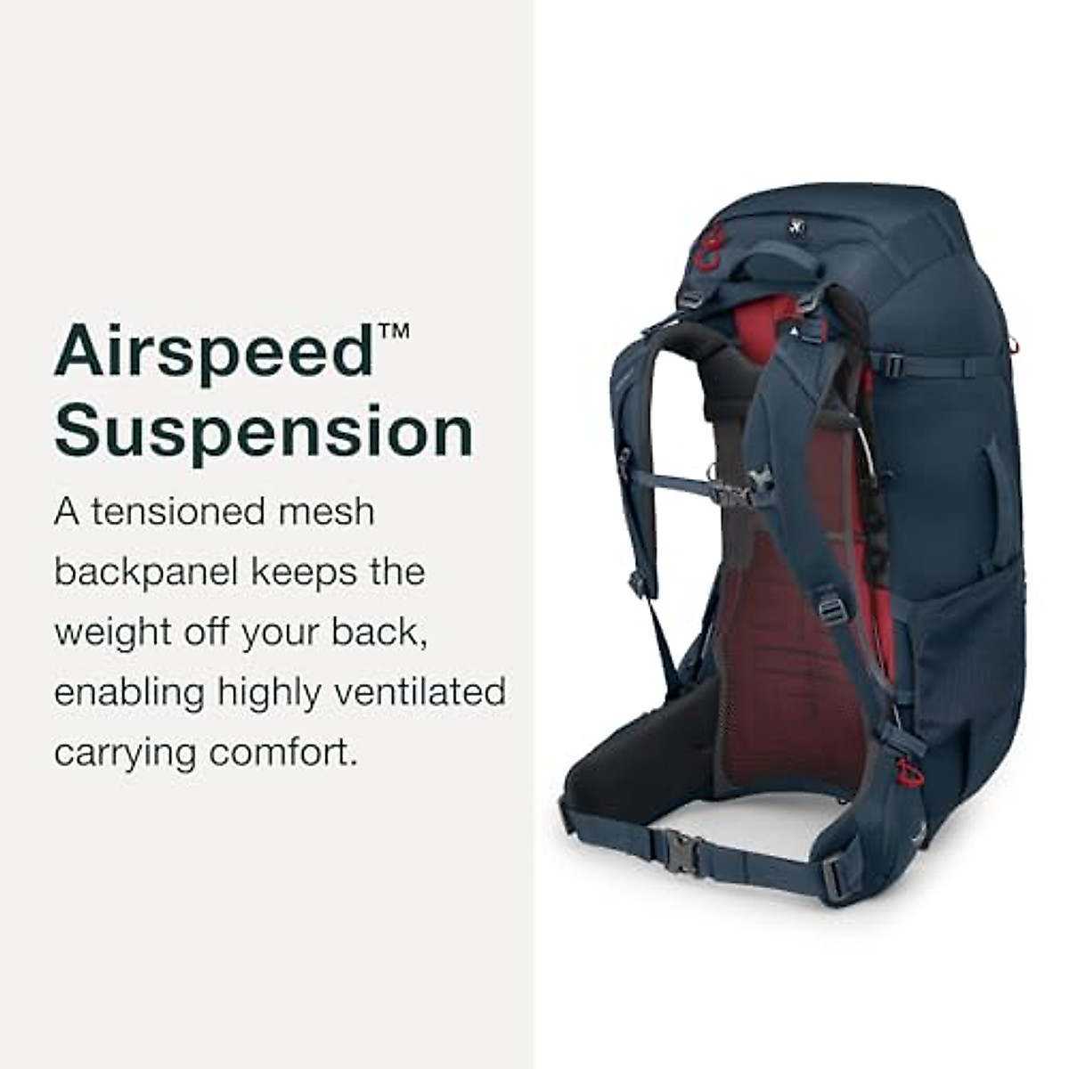 Osprey Farpoint Trek 55L Men's Travel Backpack, Muted Space Blue
