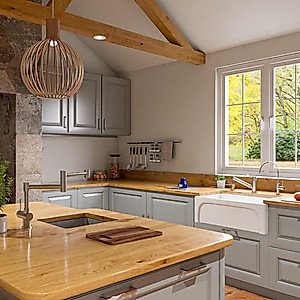 ALFI brand AB2038 Solid Retractable Single Hole Kitchen Faucet, Polished Stainless Steel