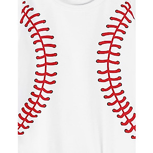 COSLAND Baby Baseball Outfit Infant Boys Cotton Pant Sets, White, Newborn