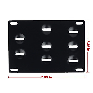 DEWHEL Front Bumper Tow Hook License Plate Mount Bracket Holder Bolt On for 2008-2013 Cadillac CTS Sedan 2010-2014 Cadillac CTS Wagon 2011-2014 Cadillac CTS Coupe