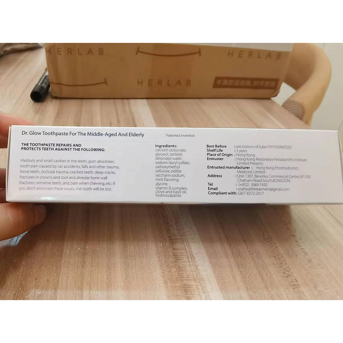 Dr. Glow Gingivitis Treatment Toothpaste for Elderly & Mid-Aged, Gum Repair for Receding Gums Hydroxyapatite Toothpaste, Periodontal Disease Treatment for Seniors, Fluoride Free Gum Disease Treatment