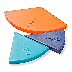 hand2mind Plastic Connecting Fraction Circles, Fraction Manipulatives, Unit Fraction, Rainbow Circle Math Manipulatives, Fraction Games, Montessori Math, Homeschool Supplies (Set of 5)