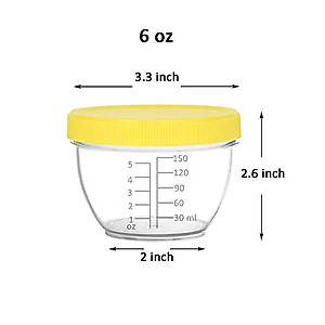 Youngever 18 Sets Baby Food Storage, 6 Ounce Baby Food Containers with Lids, 9 Bright Pink Colors, with Lids Labels