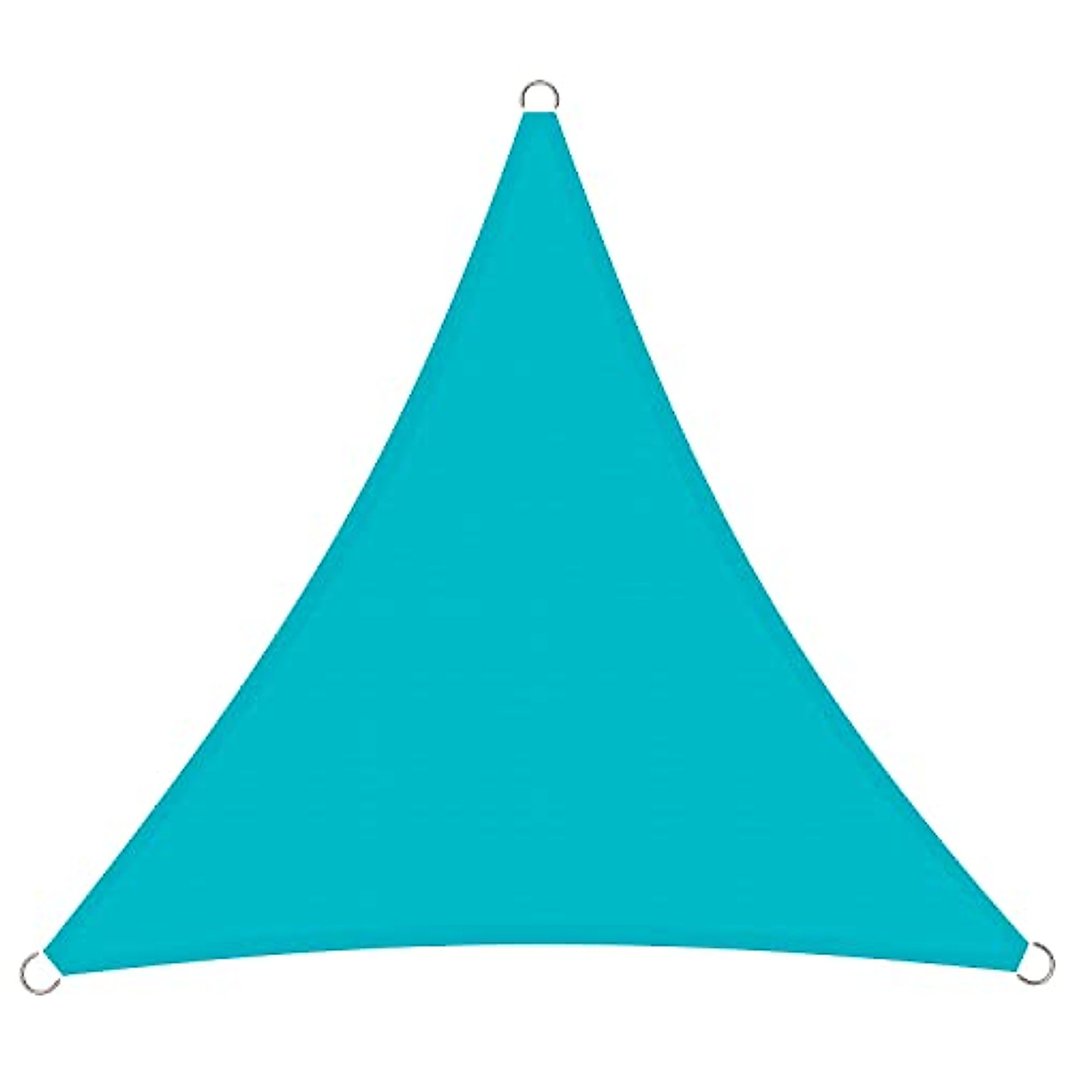 FLORALEAF Sun Shade Sail 16'x16'x16' Equilateral Triangle Terylene UV Block Waterproof Canopy Awning for Patio Backyard Lawn Garden Outdoor Activities, Turquoise