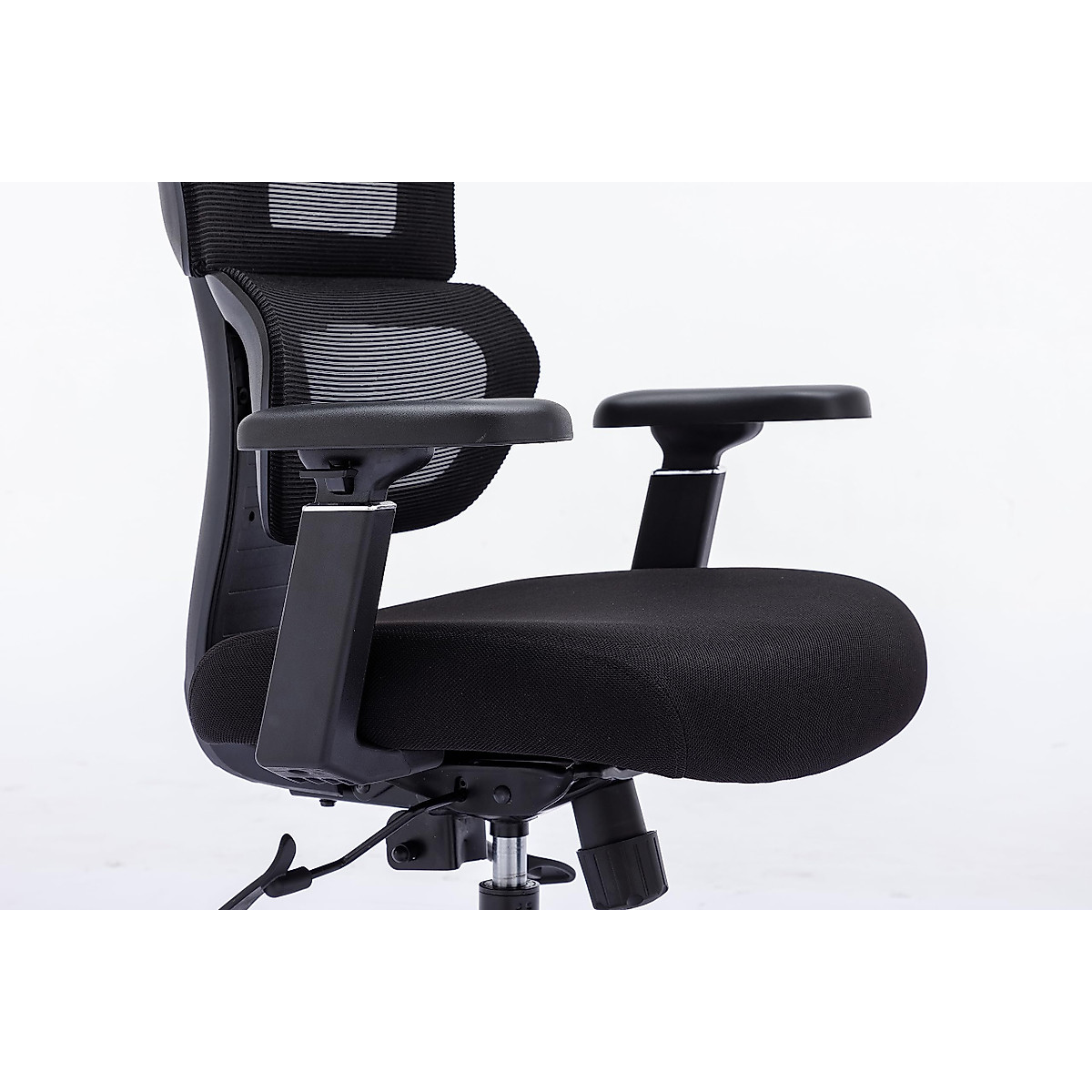 Chair Master Ergonomic High Back Office Chair | Roller Blade Casters | Mesh Chair | for Executives, Office Goers, Work from Home Set up | 3D Armrests, Adjustable Headrest