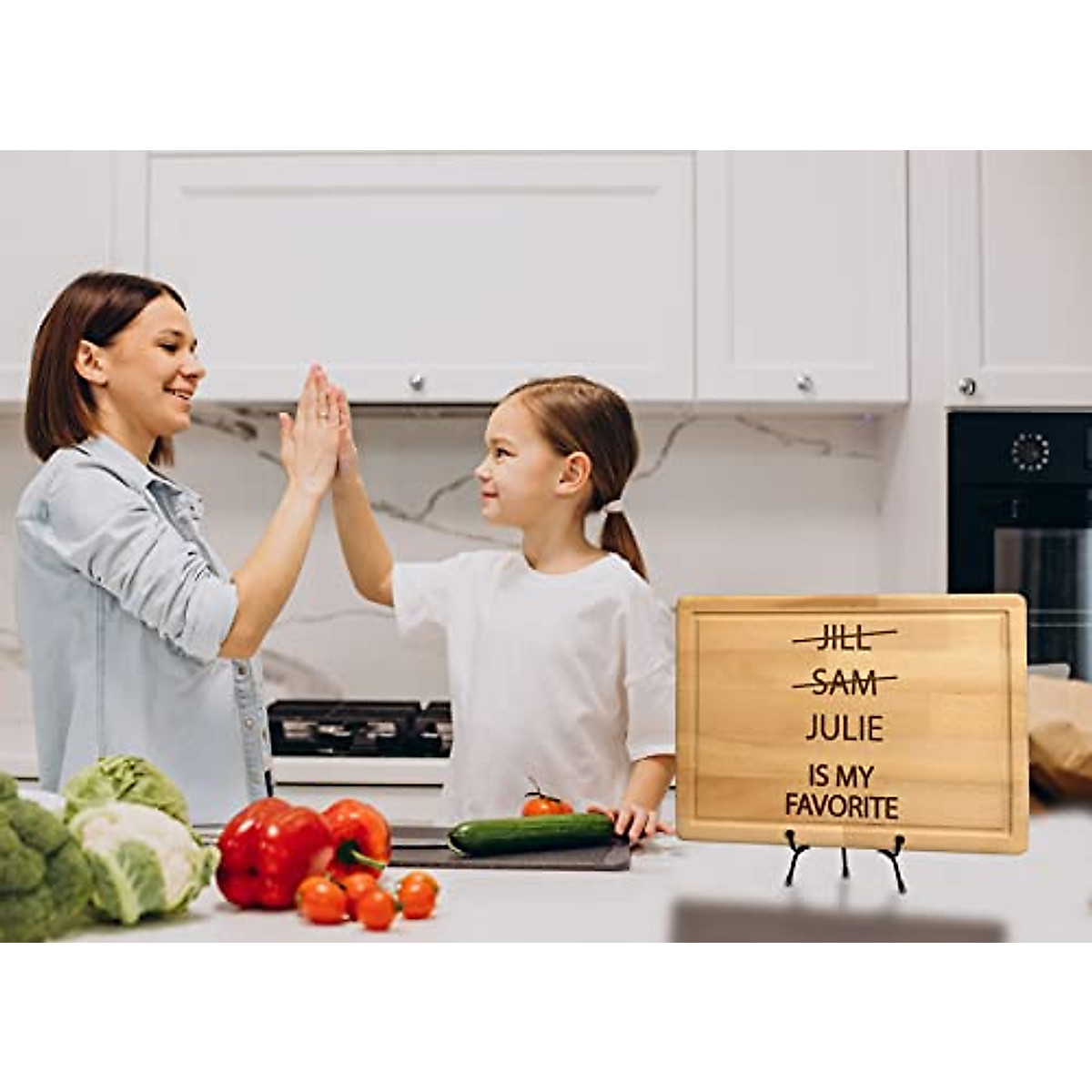 Personalized My Favorite Child Funny Cutting Board, Mom & Dad Kitchen Gifts, Mothers Day Gifts Idea from Daughter, Son, Customizable Birthday Gifts for Parents, Fathers Day Present, Christmas Gifts