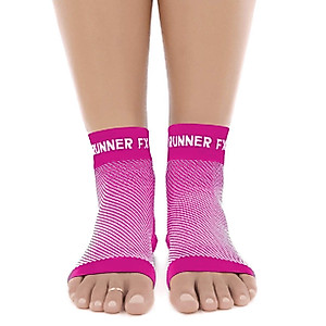 Runner FX Sports Plantar Fasciitis Sock for Men and Women, Compression Foot Sleeves with Arch and Ankle Support, Foot Brace