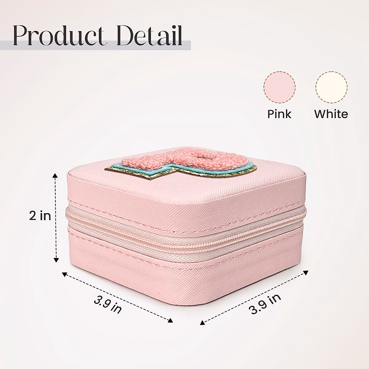 SANDJEST Stainless Steel Slider Tumbler With Handle 40oz & Jewelry Case with Initial P