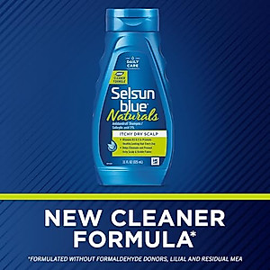 Selsun Blue Naturals Itchy Dry Scalp Anti-dandruff Shampoo, 11 fl. oz., Extra-Hydrating Formula Plus Vitamins B5 & E, Salicylic Acid 3%