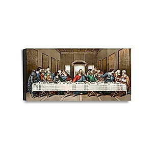 DECORARTS -The Last Supper, Leonardo da Vinci Classic Art Reproductions. Giclee Canvas Prints Wall Art for Home Decor 24x12